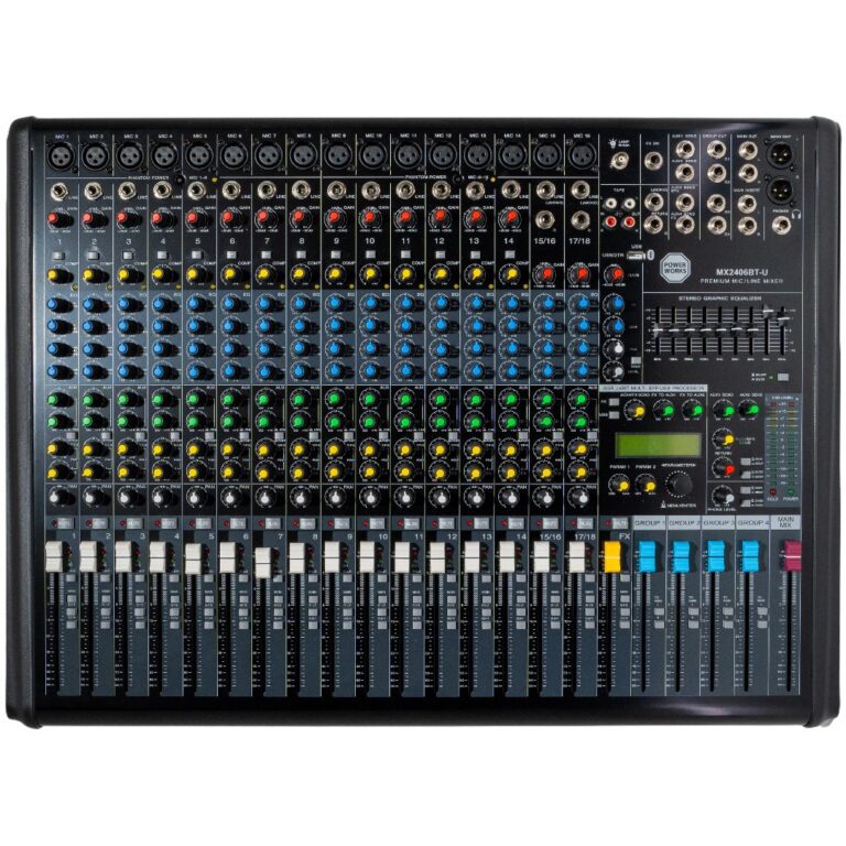 PowerWorks MX2406BT-U Analogue Mixer - ProAudio