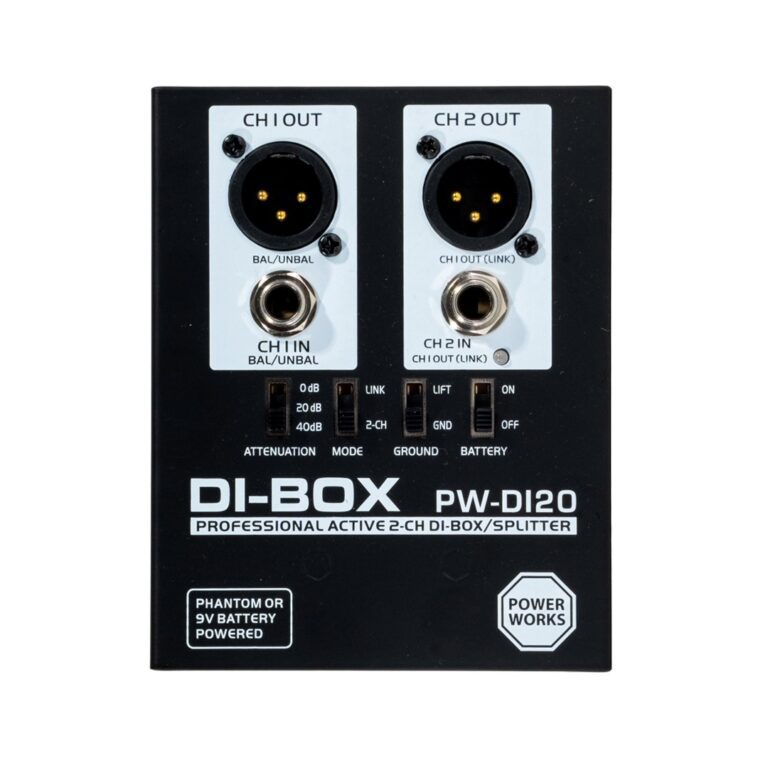 PowerWorks PW-DI-20 Active 2 Channel DI-Box - ProAudio