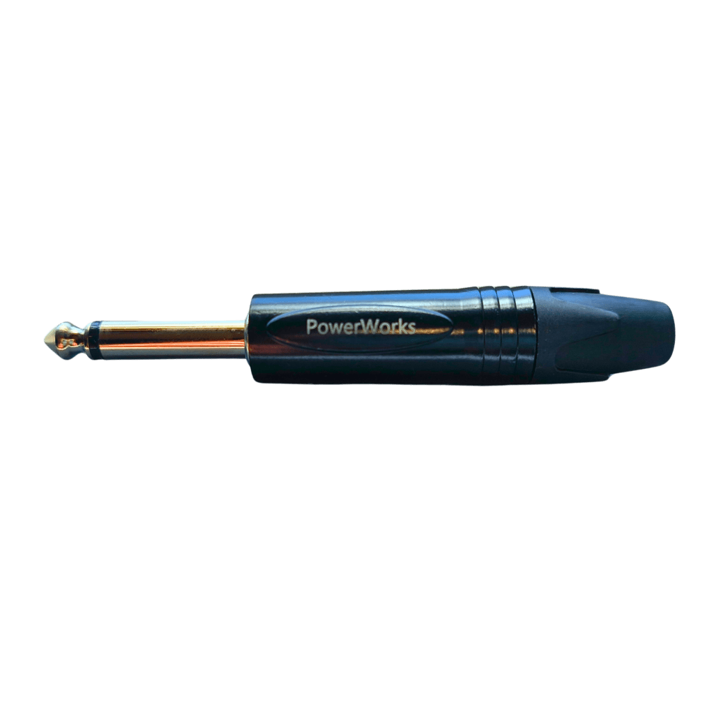 PowerWorks PW-63JMBK 6.35mm Black Mono Jack - ProAudio