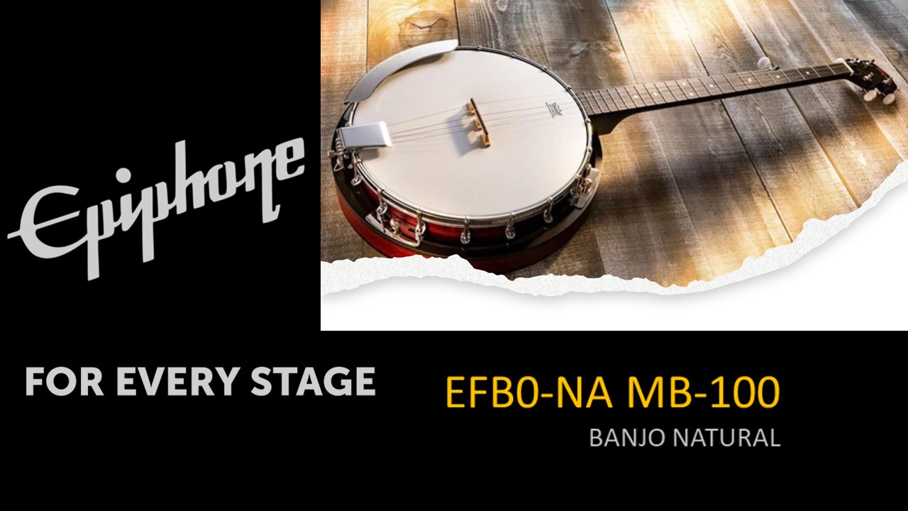Epiphone EFB0-NA MB-100 Banjo Natural - A Brief History of the Open ...