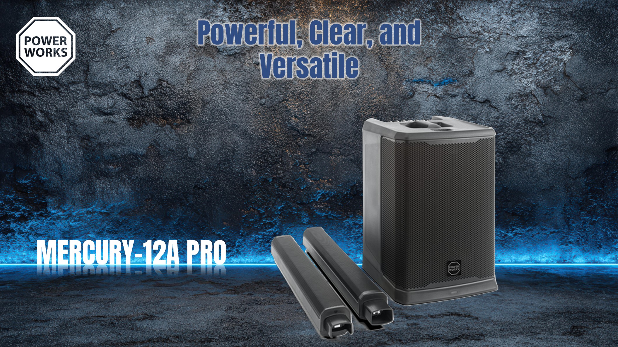 PowerWorks MERCURY-12A PRO 12” Column Speaker System | Powerful, Clear ...